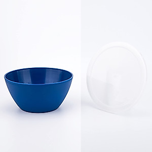 KX-WARE Plastic Bowls with Lids set of 6 - Unbreakable and Reusable 6-inch Plastic Cereal/Soup/Salad Bowls Multicolor, Microwave/Dishwasher Safe, BPA Free