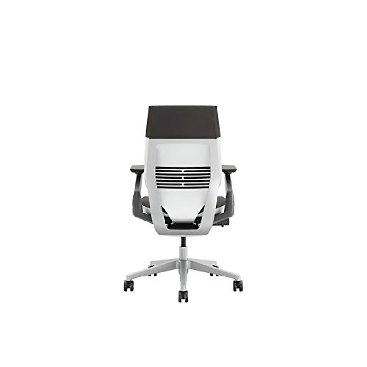 Steelcase Gesture Office Chair - Cogent: Connect Graphite Fabric, Shell Back, Light on Light Frame, Polished Aluminum Base