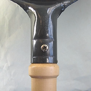 Yamada Kogyo Single Hand Wok Iron Hammered Wooden Handle 30cm