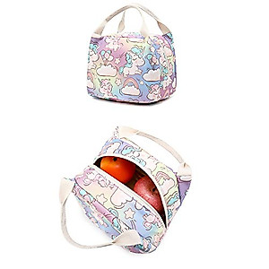 Abshoo Cute Lightweight School Boobag Kids Unicorn Backpacks for Girls Backpacks with Lunch Bag (B Unicorn Rainbow)