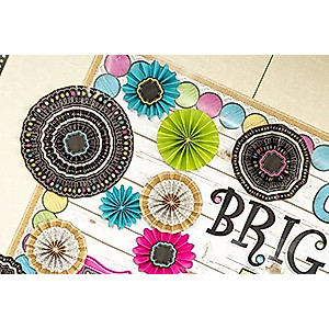 Chalkboard Brights Hanging Paper Fans