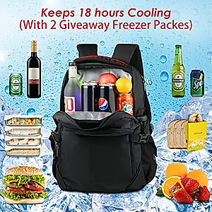 OUTXE Cooler Backpack 22L Insulated Cooler Bag for 15.6" Laptop, 2 Pack Cup Holder for Bogg Bag, Drink Holder Accessories for Bogg Bags, Insert Charm Water Bottle Holder Compatible with Bogg Bag
