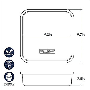 Nordic Ware Naturals Aluminum NonStick 9x9-Inches Square Cake Pan