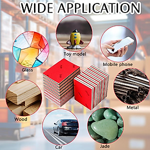 Heigble 60 Pcs 320-2500 Grit Sanding Sponge, Ultra Fine Sanding Sponges Pads, Soft Foam Sand Block Wet Dry Sanding Pads, Ultra Fine Grit Sandpaper for Model Drywall Metal Wood Furniture Polishing