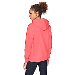 Amazon Essentials Women's Regular-Fit Fleece Pullover Hoodie (Available in Plus Size), Coral Pink, Medium