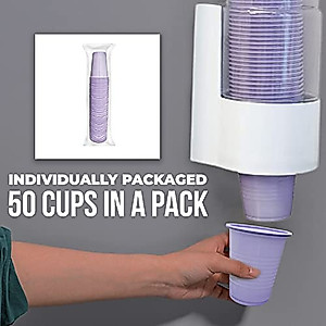 Pruvade Disposable Cups | 50 Pack | 5 oz Plastic Cups, Small Bathroom Cups Perfect as Medicine, Water, Rinsing, Mouthwash Cups, Party Cups, Dental Cups, Multicolor Cups for Kids | Pink Cups