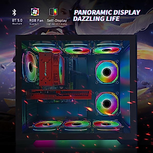 STGAubron Gaming Desktop PC,Intel Core i7-11700KF up to 5.0G,32G DDR4,2T SSD,GeForce RTX 3070 8G GDDR6,600M WiFi,BT 5.0,RGB Fan x 9,RGB Keyboard&Mouse,RGB Mouse Pad,W11H64