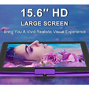 𝗝𝗘𝗞𝗘𝗥𝗢 17.9" Portable DVD Player with 15.6" Large Screen, 6 Hours 5000mAh Rechargeable Battery, Region Free, DVD Player Portable for Kids, Sync TV and Support CD/DVD/SD Card/USB, Car Charger