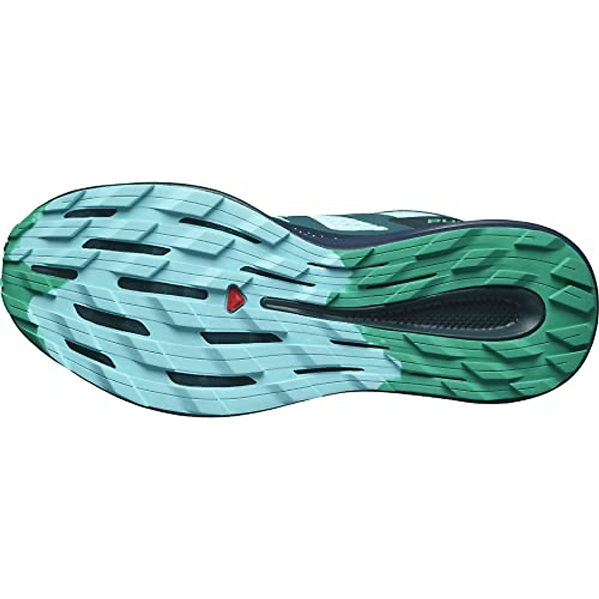 Salomon Pulsar Trail Hiking Shoes Womens Sz 8.5 Blue Radiance/Carbon/Yucca