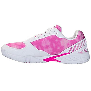Fila Volley Zone Tie Dye Womens Pickleball Shoe Pink Glo/White/Metallic Silver (us_Footwear_Size_System, Adult, Women, Numeric, Medium, Numeric_8)