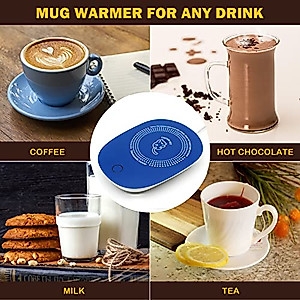 Cup Warmer,Coffee Cup Warmer for Desk,Home Office Candle Wax Heating Plate for Beverage, Milk, Tea & Coffee Candle Auto Shut Off(Not Include Cup) Black1