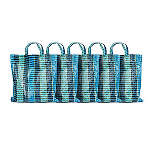 PRO&Family Ukraine Retro Reuseable Grocery Bags Shopping Cart Bags Foldable Reusable Shopping Bag Shopping Bag For Grocery (Blue, 5)
