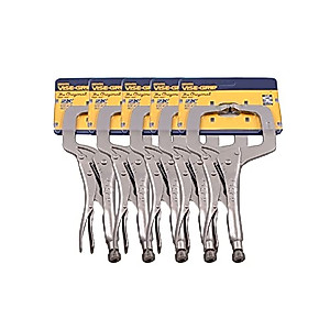 IRWIN Vise Grip 11R 11" C Clamp Locking Regular Tip Easy Release Pliers (5 PACK)