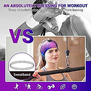 LC-dolida Bluetooth Headband Headphones, Starry Music Cozy Band Wireless Sleeping Headband Sleep Headphone Bluetooth Headband with Thin Speaker Microphone Handsfree Best Gift Ideas Perfect for Sports