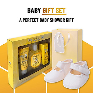 Bella B 3-Piece Baby Bath Gift Set- Baby Shower Gifts - Baby Body Wash - Baby Lotion - Organic Diaper Rash Cream - Baby Body Lotion - Organic Baby Lotion - Organic Baby Shampoo