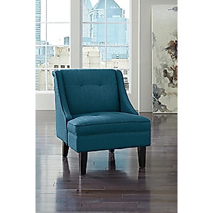 Signature Design by Ashley Clarinda Contemporary Tufted Wingback Accent Chair, Blue