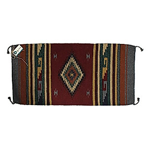 Onyx Arrow Southwest Décor Area Rug, 20 x 40 Inches, Center Diamond Burgundy/Black