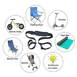 WINGKIND (2 Pack) Adjustable Beach Chair Carry Strap, Folding Chair Shoulder Strap for Beaches, Camping, Backpacking, Picnics and other items