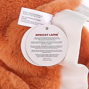 Apricot Lamb Stuffed Animals Yellow Fox Soft Security Blanket Infant Nursery Character Blanket Luxury Snuggler Plush Baby Lovey(Yellow Fox, 14 Inches)