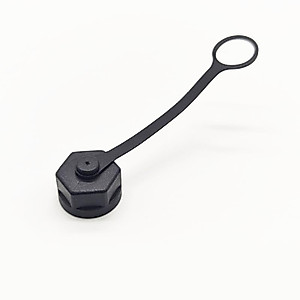 5Pcs M12 Connector Dust Cover for Male Connector, M12 Plastic Protective Cap M12 Black Bolt Covers Screw Caps Assortment Kit for Panel-Mount Sockets