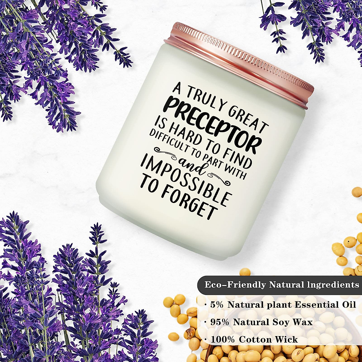 Maybeone Preceptor Gifts Nursing - A Truly Great Preceptor is Hard to Find - Lavender Scented Candle Gifts for Preceptors - Nurse Preceptor Gifts - Thank You Gifts for Preceptor