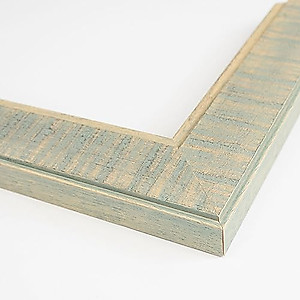 10x12 Frame Gold Real Wood Picture Frame Width 1.5 Inches | Interior Frame Depth 0.5 Inches | Kimball Distressed Photo Frame Complete with UV Acrylic, Foam Board Backing & Hanging Hardware