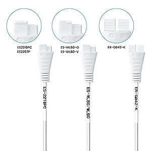 Charger Replacement for Panasonic Shaver ER-GB42-K, ES2216PC, ES-WL80-V Wet Dry Trimmer, 3-in-1 Charging Cord for Women Electric Razor, with Cleaning Brush