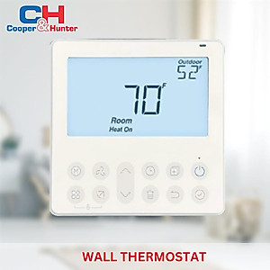 Cooper&Hunter Hyper Heat 24,000 BTU 2 TON Central Mini Split AC Air to Air Heat Pump System with Multi Position Air Handler Unit Including 25ft Installation Kit