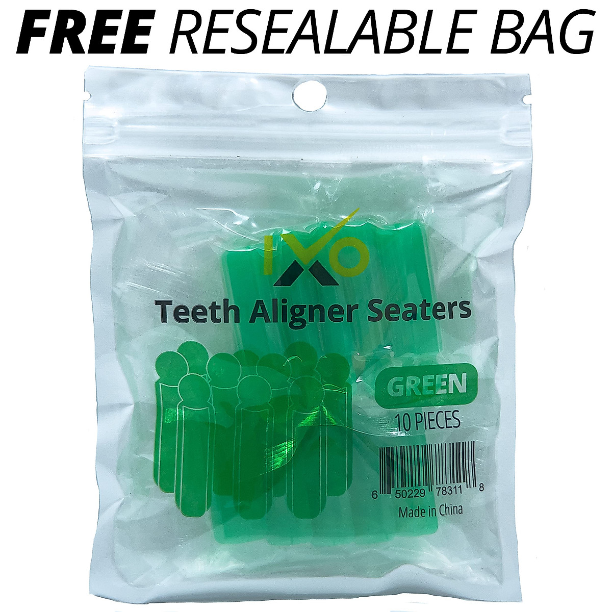 IXO Aligner Chewies for Invisalign Aligners - Retainer Chewies with Grip Handle, Orthodontic Chewies, and Invisalign Accessories - 10 Pack - Mint Scent