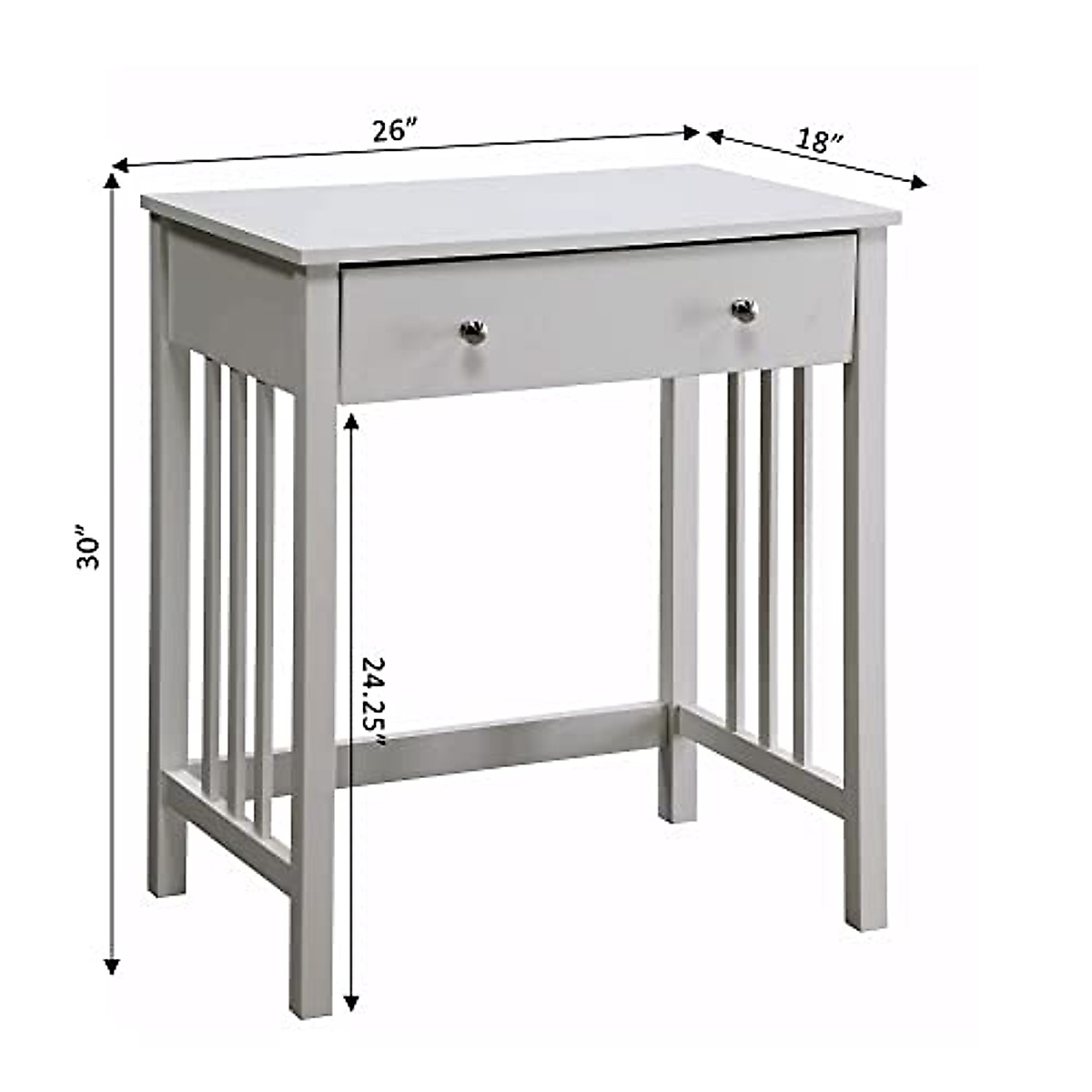Convenience Concepts Designs2Go Mission Desk with Keyboard Drawer, White