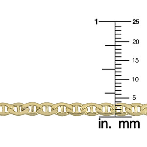 Kooljewelry 14k Yellow Gold Filled 4.15 mm Mariner Link Bracelet (7.5 inch)