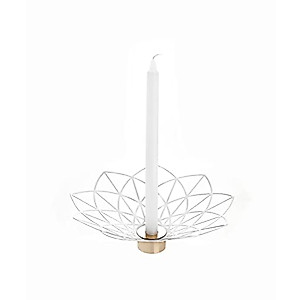 OSHADOW Taper 1/2 inch Candles - Pack of 10 Unscented, 8 Inch Tall Candles - 1/2 inch Candles - Taper Candle - 1/2 inch White candlesticks