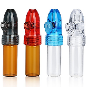 Portable Spice Dispenser, with Knob Switch Storage Bottle, Salt and Pepper Shakers (4 Pack),refillable Glass Bottle for Traveling