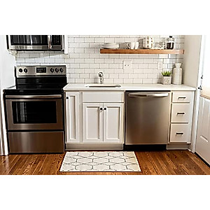 Unique Loom Trellis Frieze Collection Area Rug - Geometric (5' 1" x 8', Ivory/ Gray)