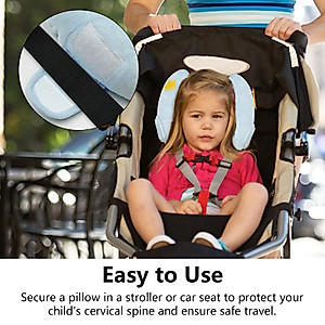 Baby Car Seat Head Neck Support, Toddler Adjustable Stroller Safety Insert, Banana U-Shape Travel Headrest Cushion