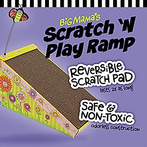 Petmate FAT CAT Big Mama's Scratch 'n Play Ramp Reversible Cardboard Toy