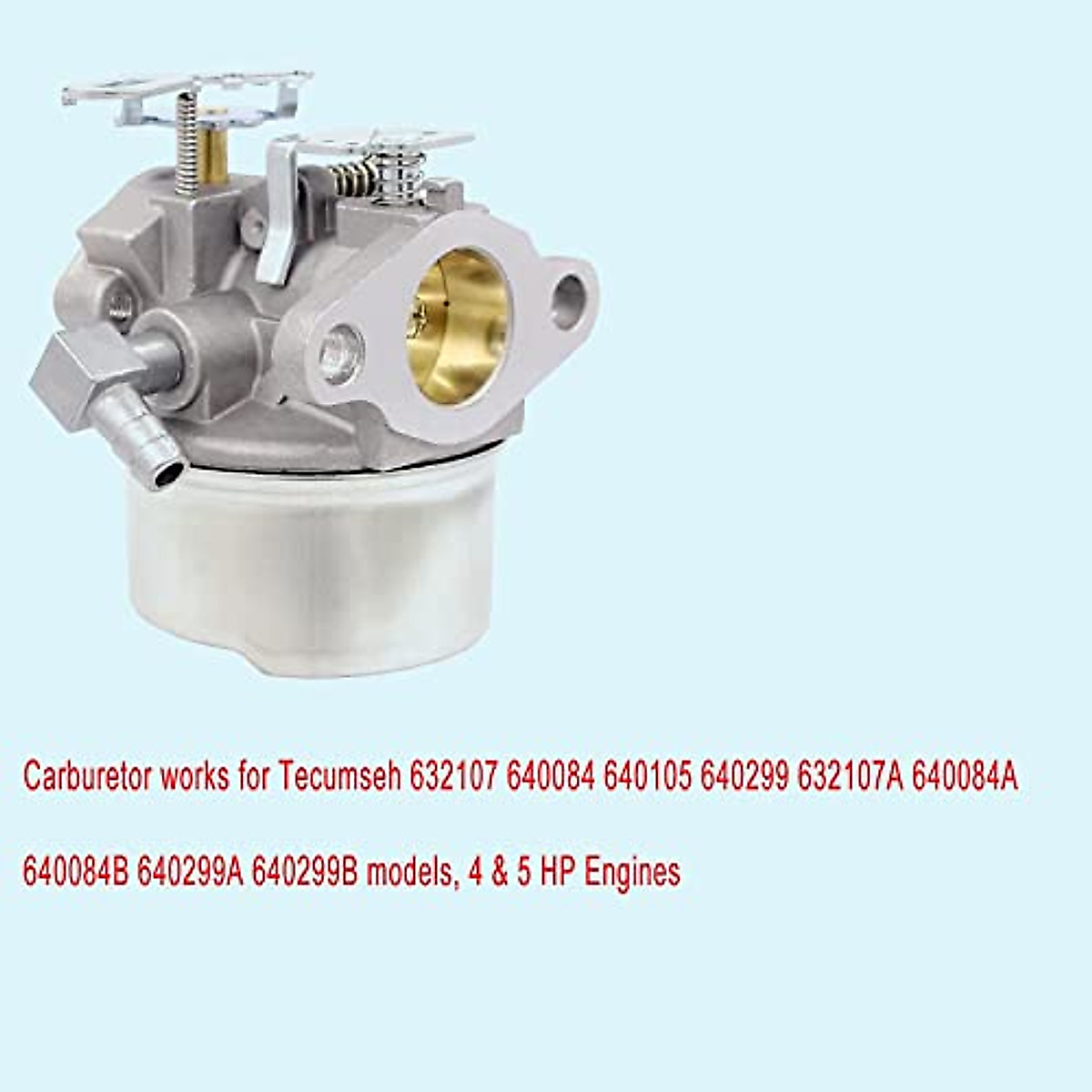 Fremnily Carburetor fits Tecumseh 632107 632107A 640084 640084A 640084B Toro Craftsman MTD Snowblower 5HP engines 38035 38052 38054 38052C 38035C 38056 143045003 143955001 536885470 536886540