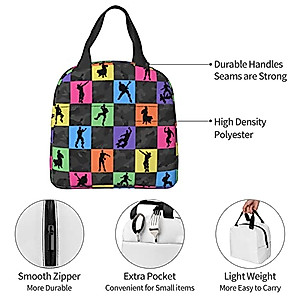 Tvmpkix kids Lunch Bag, Reusable Insulated Lunch Box Cooler Tote Bag Meal Prep for Boys Men Women Picnic Travel Work Grey