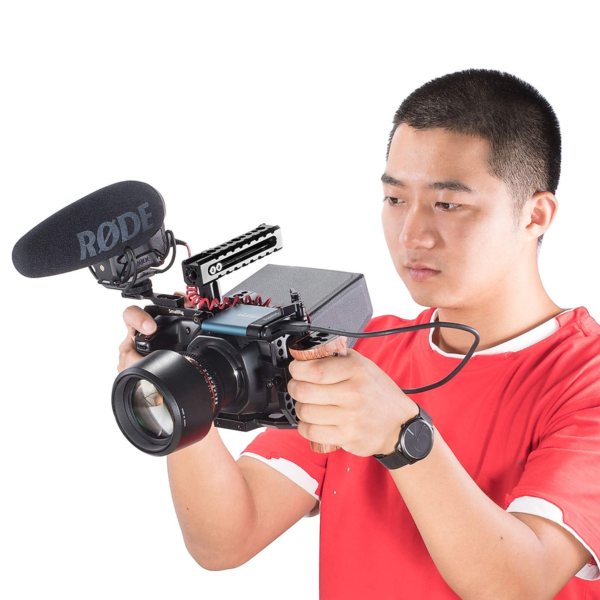 SMALLRIG Mount Bracket SSD Holder for Samsung T5 SSD with 1/4”-20 Threads, Compatible with SMALLRIG Cage for BMPCC 4K & 6K and for Z CAM (New Version) – 2245B