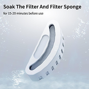 uahpet Glow Wireless Pet Fountain Replacement Magnetic Filters, 6 Pack Magnetic Filters & 8 Pack Filter Sponges for uahpet Automatic Cat Water Fountain