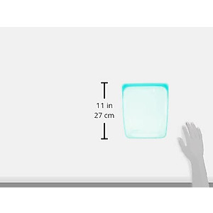 Stasher Platinum Silicone Food Grade Reusable Storage Bag, Aqua (Bundle 4-Pack Small) | Reduce Single-Use Plastic | Cook, Store, Sous Vide, or Freeze | Leakproof, Dishwasher-Safe, Eco-friendly