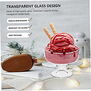 Didiseaon 3pcs Serving for Tulip Jam Drink Dishes Shaped Cups Trifle Parfait Fruit Mushroom Crystal Birthday Dessert Party Transparent Baking Beer and Tasting Kitchen Plate Espresso Bar
