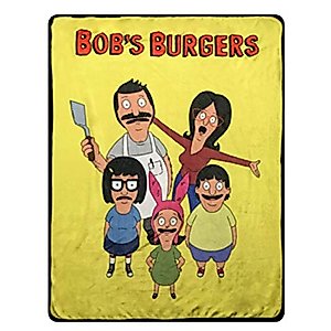Bob's Burgers Fleece Softest Throw Blanket| Measures 60 x 45 Inches
