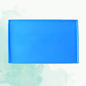 Hemoton Swiss Roll Cake Mat Flexible Baking Tray Jelly Roll Pan Silicone Cookies Mold Bakeware (Blue)