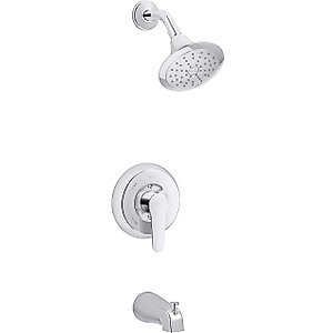 KOHLER July Rite-temp Bath And Shower Trim with Lever Handle, Slip-fit Spout And 1.75 Gpm Showerhead