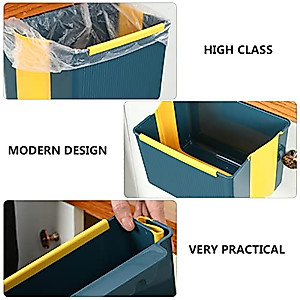 ARTIBETTER 3pcs Foldable Folding Wastebasket Basket Saving Mounted Door Can Supplies Hanging Closable Car Kitchen Cabinet Small Home Bathroom Container Bedroom Mini for Recycling Bucket
