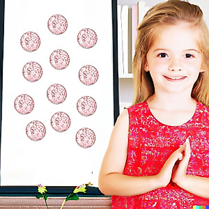 OQUYDEA Sparkling Glass Magnets - 12 Pcs Crystal Strong Fridge Magnets for Office, Whiteboard, Cabinet and Dishwasher Decoration, (Pink)…