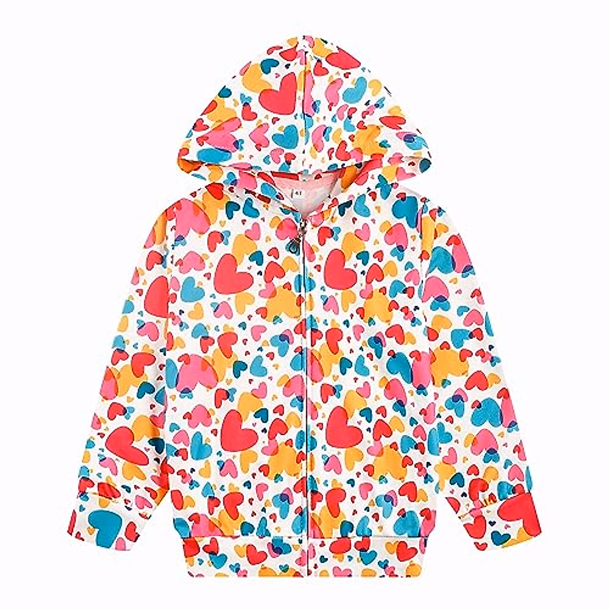 Popshion Baby Girl Jacket Heart Zip up Cute Sweatshirt Kids Warm Coats light Spring Outerwear Toddler Girls Valentine's Day Hoodie 5t