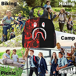 Imyodref Anime Street Lunch Box, Insulated Lunch Bag For Girls Boys, 8.5 Inch Cute Lunch Box Suitable For Preppy School Work Office Adult Womens Mens