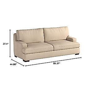 Amazon Brand – Stone & Beam Lauren Down-Filled Oversized Sofa Couch, 89"W, Fawn